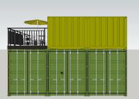 China 20GP Combined Modular Shipping Container House With PVC Floor for sale