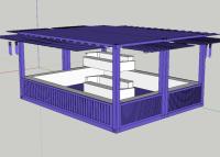 China 30m2 Modified Shipping Container PVC Floor Coffee Shop Shipping Container for sale