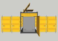 China 13M2 Frame Box Shipping Container Equipment 20GP IP54 for sale