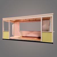 China 20 Foot Prefab Shipping Container House Book Street Store for sale