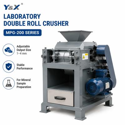 China Laboratory Double Roll Crusher MPG-200 for Mineral Ore Sample Preparation for sale