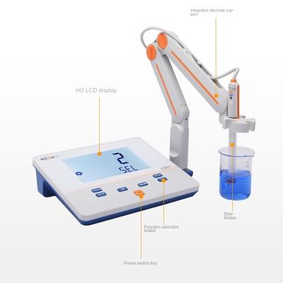 China PH200EM Benchtop pH Meter with 6.0 Inch LCD Display 1-3 Points Calibration and IP54 Protection for Mineral Testing for sale