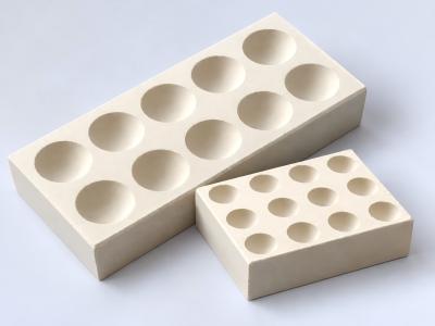 China 12 Hole Magnesia Cupel Brick Multi Cavity Fire Assay Batch Gold Analysis for sale