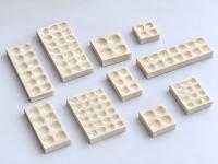 China 12 Hole Magnesia Cupel Brick Multi Cavity Fire Assay Batch Gold Analysis for sale