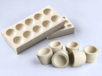 China 24 Hole Magnesia Cupel Brick with 96% MgO Content for Fire Assay Gold Testing for sale