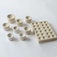 China Fire Assay Cupel Multiple Sizes 96% MgO High PbO Absorption for Gold Assay for sale