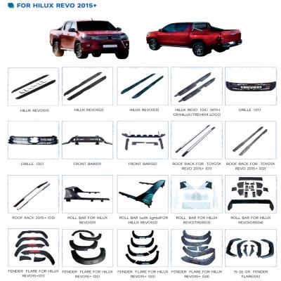 China Full Set Exterior Accessories For Toyota Hilux Revo 2015+,Side Step,Grille,Front Bull Bar,Roof Rack,Roll Bar,Fender Flare for sale