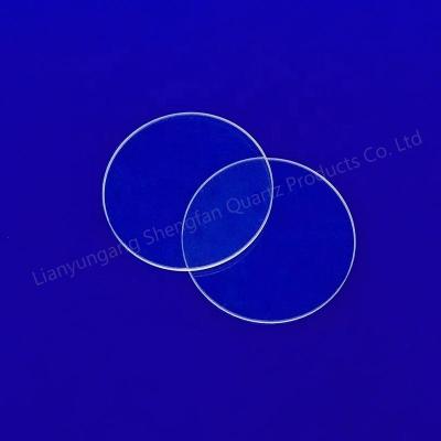 China Transparent  Clear Quartz Disc Sight Glass Sheet High Temperature Resistance for sale