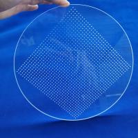 China Transparent Quartz Glass Plate Heat Resistance Processing Laser Drilling With Hole for sale