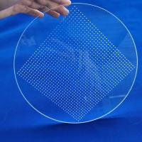 China Transparent Quartz Glass Plate Heat Resistance Processing Laser Drilling With Hole for sale