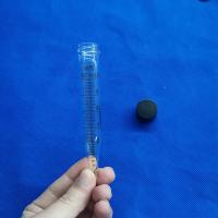 China Borosilicate Glass Testing Oil Centrifuge Tube With Screw Head Plastic Lid for sale