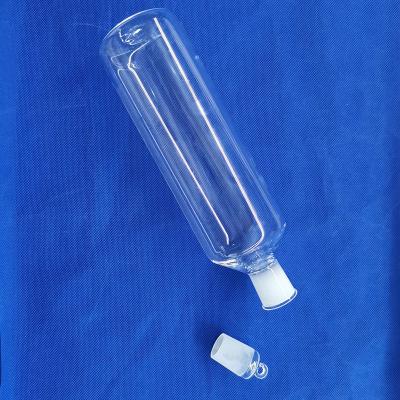 China Mouth Cylinder Quartz Reagent Bottle With Lid For Frozen Liquid Amber for sale