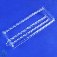 China High Purity Fused Quartz Glass Boat Wafer Carrier 100MM For Furnace Customized for sale