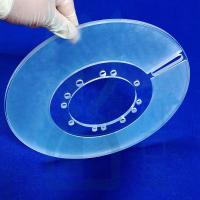China Opaque Wafer Fused Quartz Plate With Hole High Density 100mm for sale