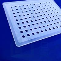 China Opaque Wafer Fused Quartz Plate With Hole High Density 100mm for sale
