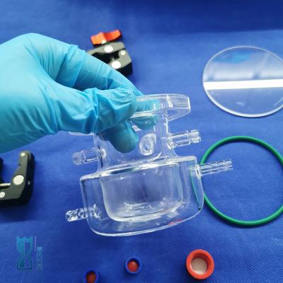 China Custom Manufacturing Clear Quartz Glass Reactor For Lab for sale