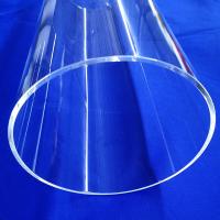 China Custom High Temperature Resistant Large Diameter Quartz Glass Tube with Good Electrical Insulation for sale