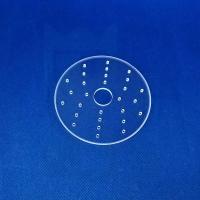 China Factory Custom Quartz Glass Sheet High Temperature Laser Perforated for sale