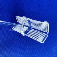 China Quartz Instrument Semiconductor Insert Slotted Quartz Wafer Carrier Quartz Glass Boat for sale