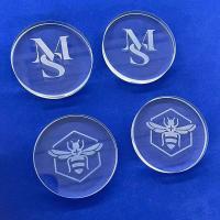 China Factory Custom High Temperature Sandblasting Logo Quartz Sheet for sale