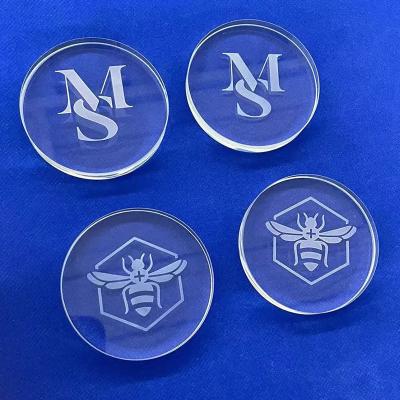 China Factory Custom High Temperature Sandblasting Logo Quartz Sheet for sale