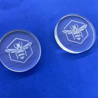 China Factory Custom High Temperature Sandblasting Logo Quartz Sheet for sale