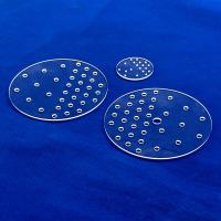 China High Purity High Temperature UV Window Laser Perforated Fused Quartz Glass Plate for sale