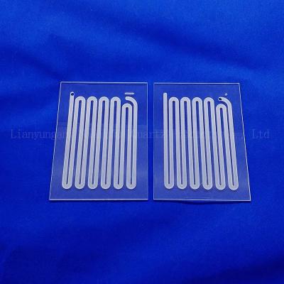 China Factory Custom Slotted Quartz Glass Sheet High Temperature Resistance for sale