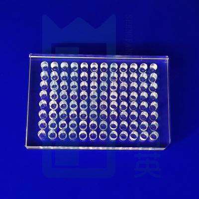 China Heat Resistant Fused Silica Quartz Glass Plate Drilled Hole Clear Quartz Plate for sale