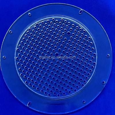 China Professional Custom Corrosion Perforated Quartz Glass Sheet for sale