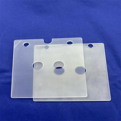 China Professional Custom High Temperature Resistance Frosted Perforated Quartz Glass Sheet for sale