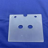 China Professional Custom High Temperature Resistance Frosted Perforated Quartz Glass Sheet for sale