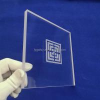 China Factory Custom High Temperature Sandblasting Logo Quartz Sheet for sale