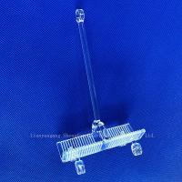 China Custom High Light Transmittance High Purity Full Transparent Slotted Quartz Rod Quartz Boat for sale