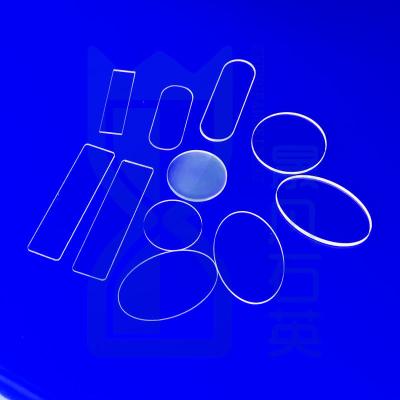 China High Purity High Temperature UV Window Perforated Fused Quartz Glass Plate for sale