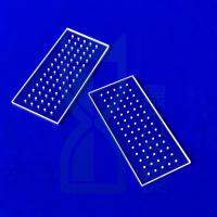 China High Purity High Temperature UV Window Perforated Fused Quartz Glass Plate for sale