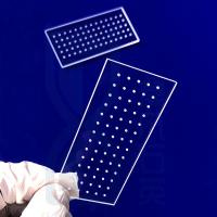 China High Purity High Temperature UV Window Perforated Fused Quartz Glass Plate for sale