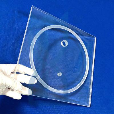 China CNC Machining Of High Precision Fused Quartz Perforated Quartz Glass Sheets for sale