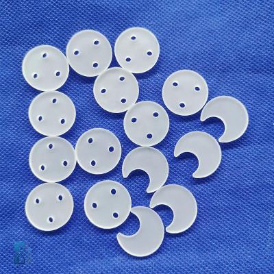 China Factory Custom High Temperature Resistant Frosted Perforated Quartz Sheet for sale