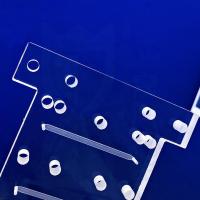 China CNC Finishing Custom High Light Transmission Quartz Step Sheet for sale