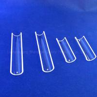 China Transparent Semicircle Quartz Glass Tube High Hardness for sale