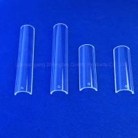 China Transparent Semicircle Quartz Glass Tube High Hardness for sale