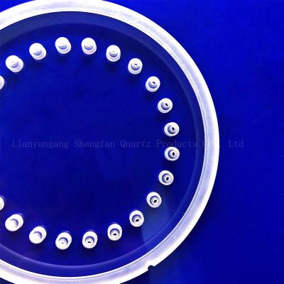 China CNC Machining Of High Precision Fused Quartz Perforated Quartz Glass Sheets for sale
