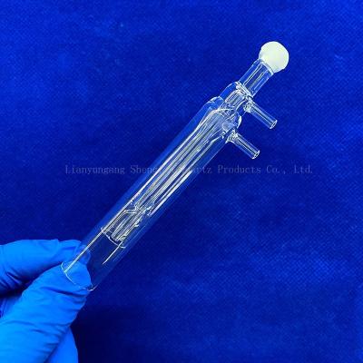China Custom Machining High Precision Quartz Ball Head Welding Photovoltaic Clear Quartz Glass Ball Head Tube for sale