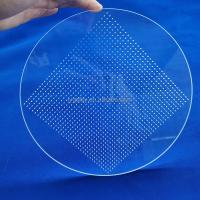 China Factory Custom Ultra Violet High Purity Laser Perforated Quartz Glass Sheet for sale