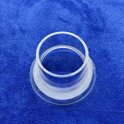 China Coustomization Heat Resistance Outer Square Inner Circular Tapered Long Mouth Quartz Test Tube for sale