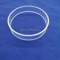 China Frosted Transparent Clear Quartz Glass Products Ring for sale