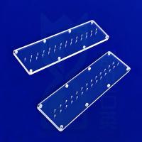 China Custom Glass Round Frosted Shaped Plate Laser Perforated Quartz Disk Quartz Plate for sale