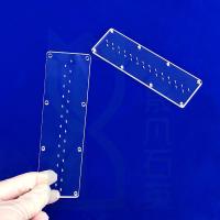 China Custom Glass Round Frosted Shaped Plate Laser Perforated Quartz Disk Quartz Plate for sale