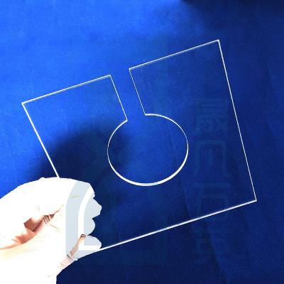 China Coustomization Transparent Uv Fused Silica Sheet Plate For Uvc Led Lamp for sale